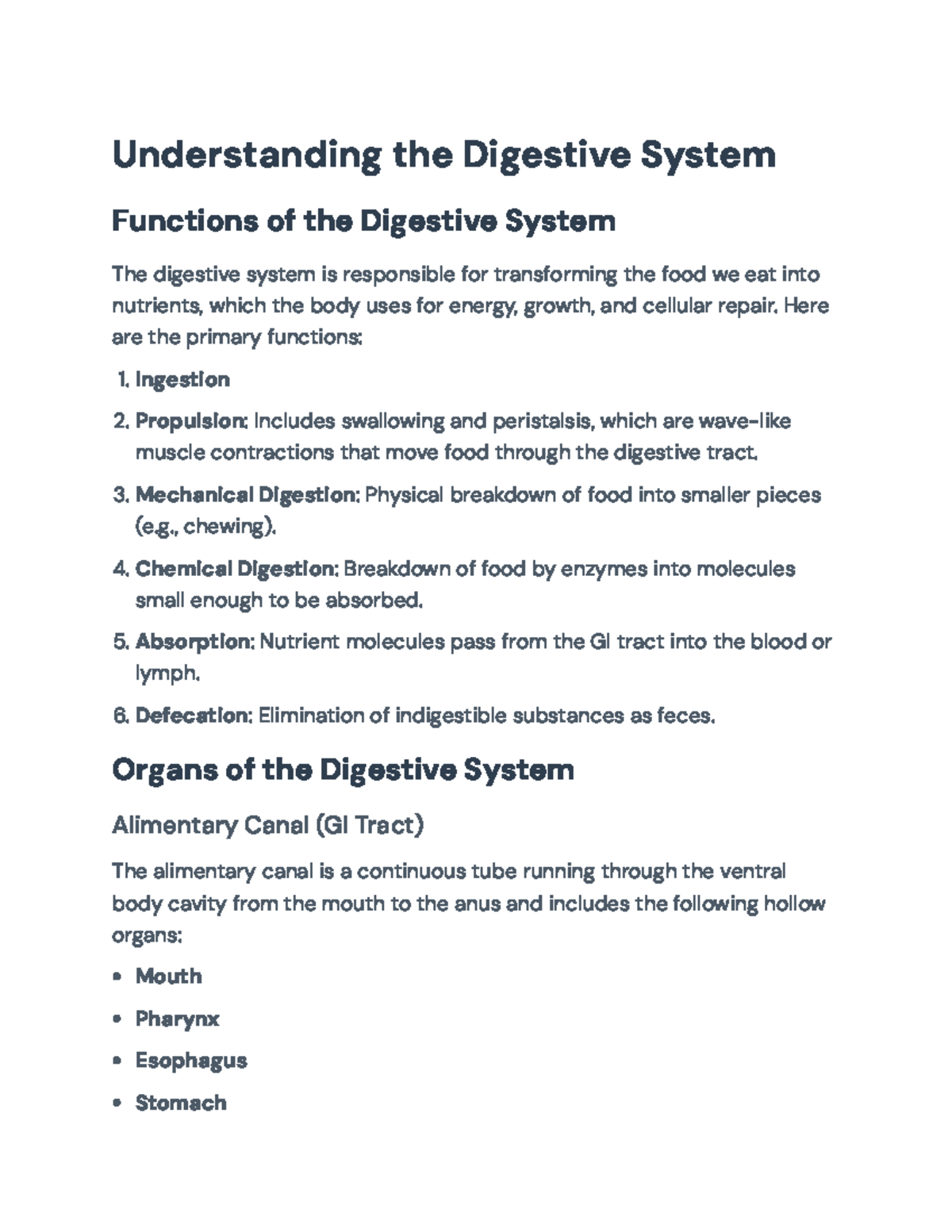 Understanding the Digestive System: Functions, Organs, and Disorders ...