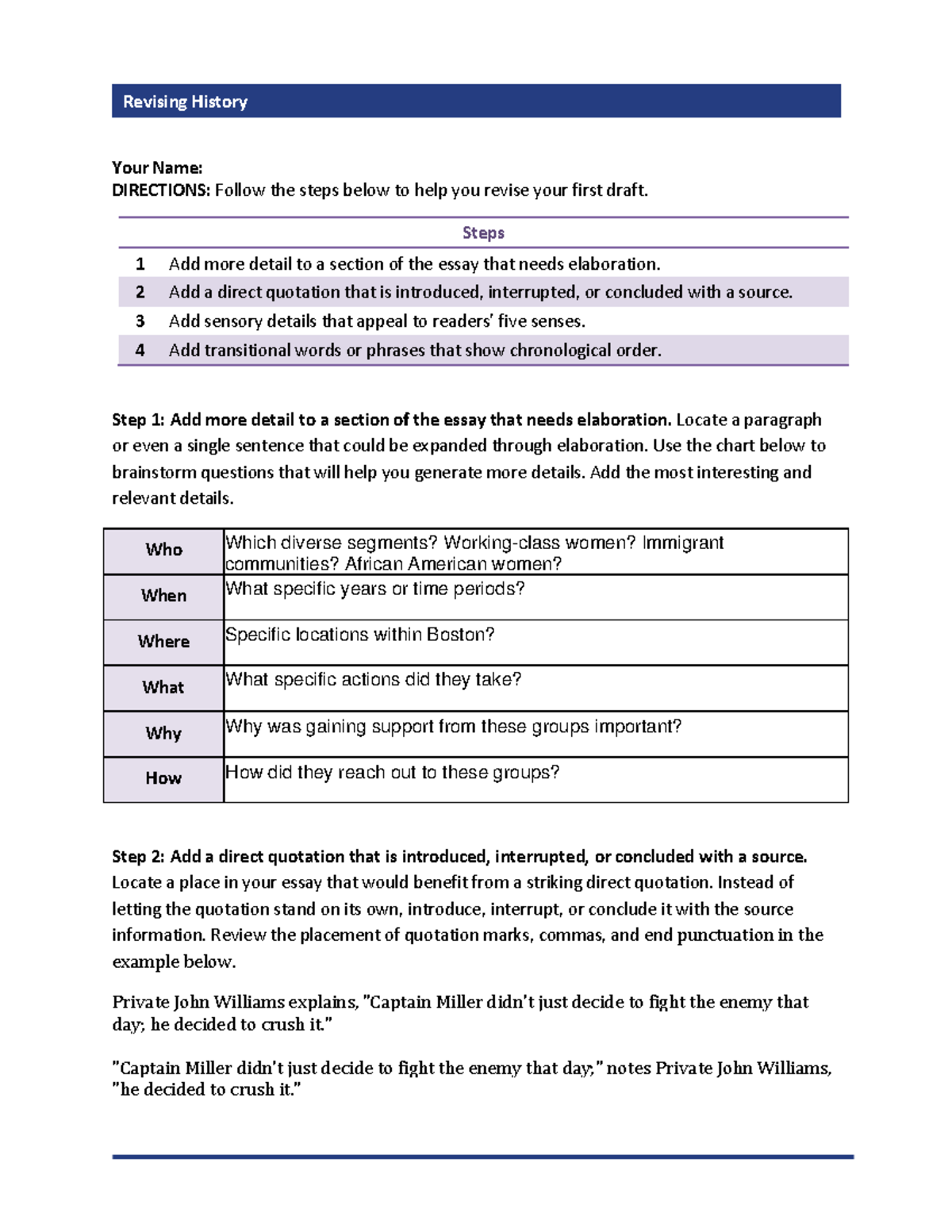 3.6 Revised Historical Essay Assignment - Revision Guidelines - Studocu