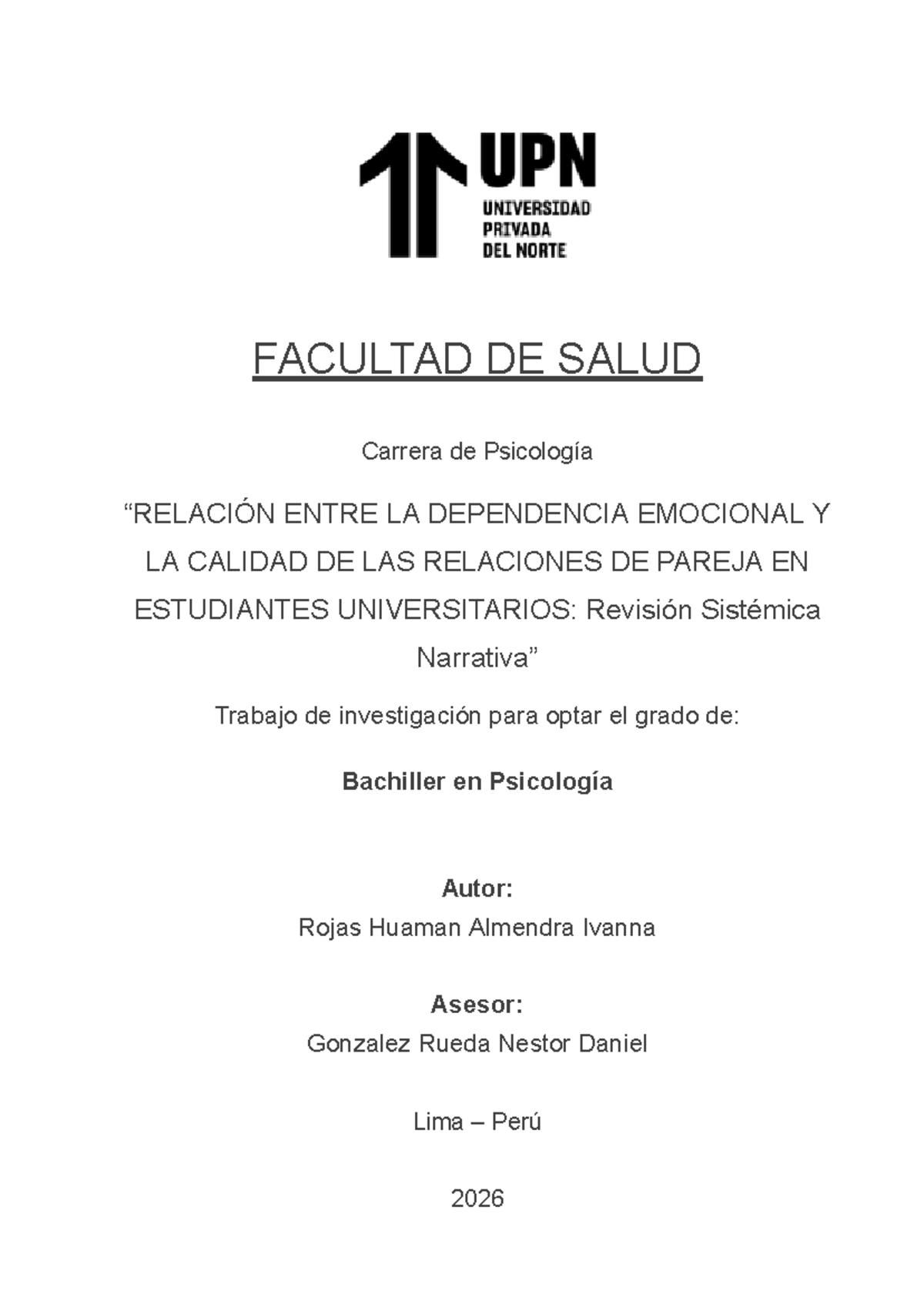 Dependencia Emocional y Calidad de Relaciones de Pareja en Estudiantes ...
