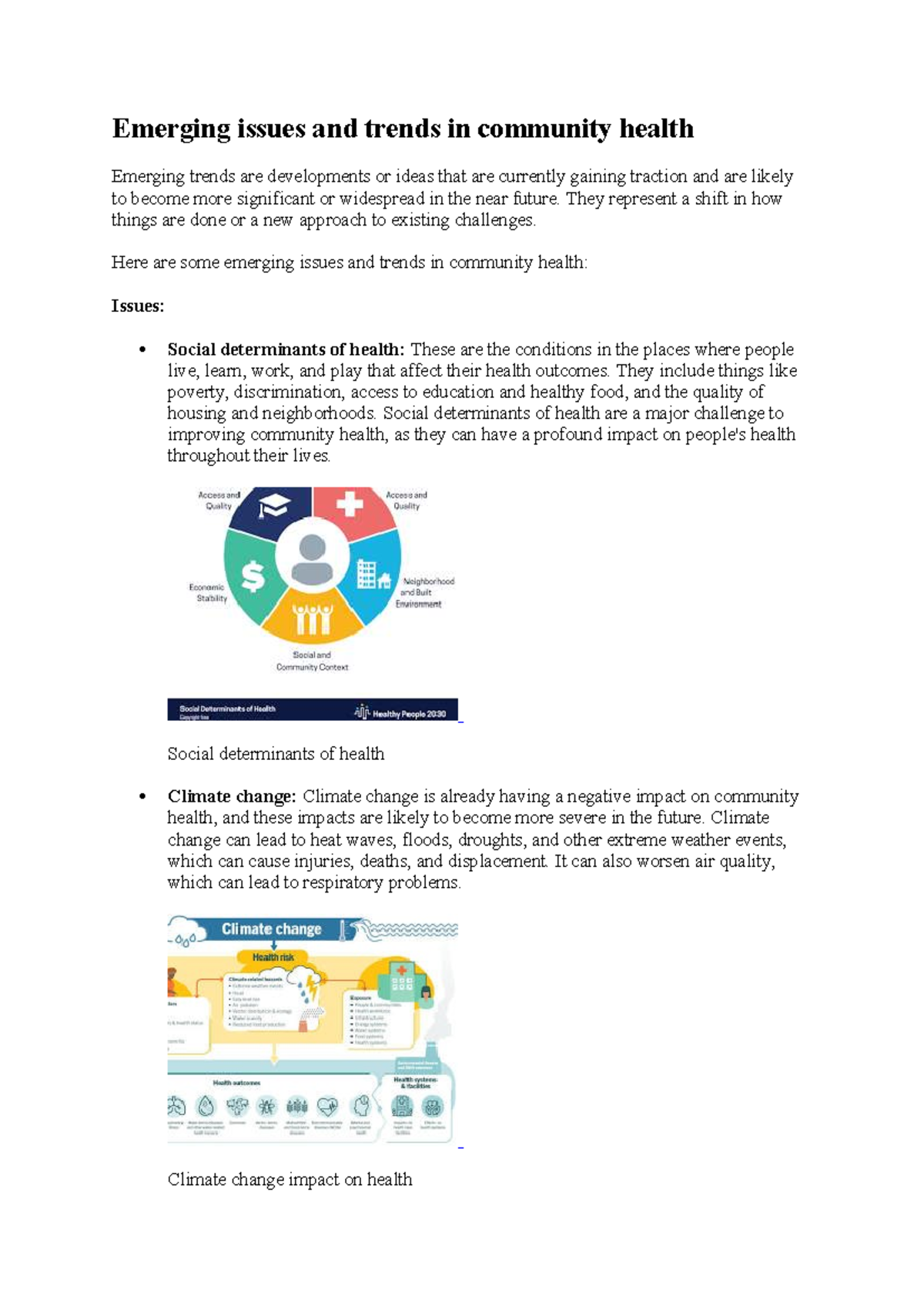 Emerging Issues & Trends in Community Health: Challenges & Solutions ...