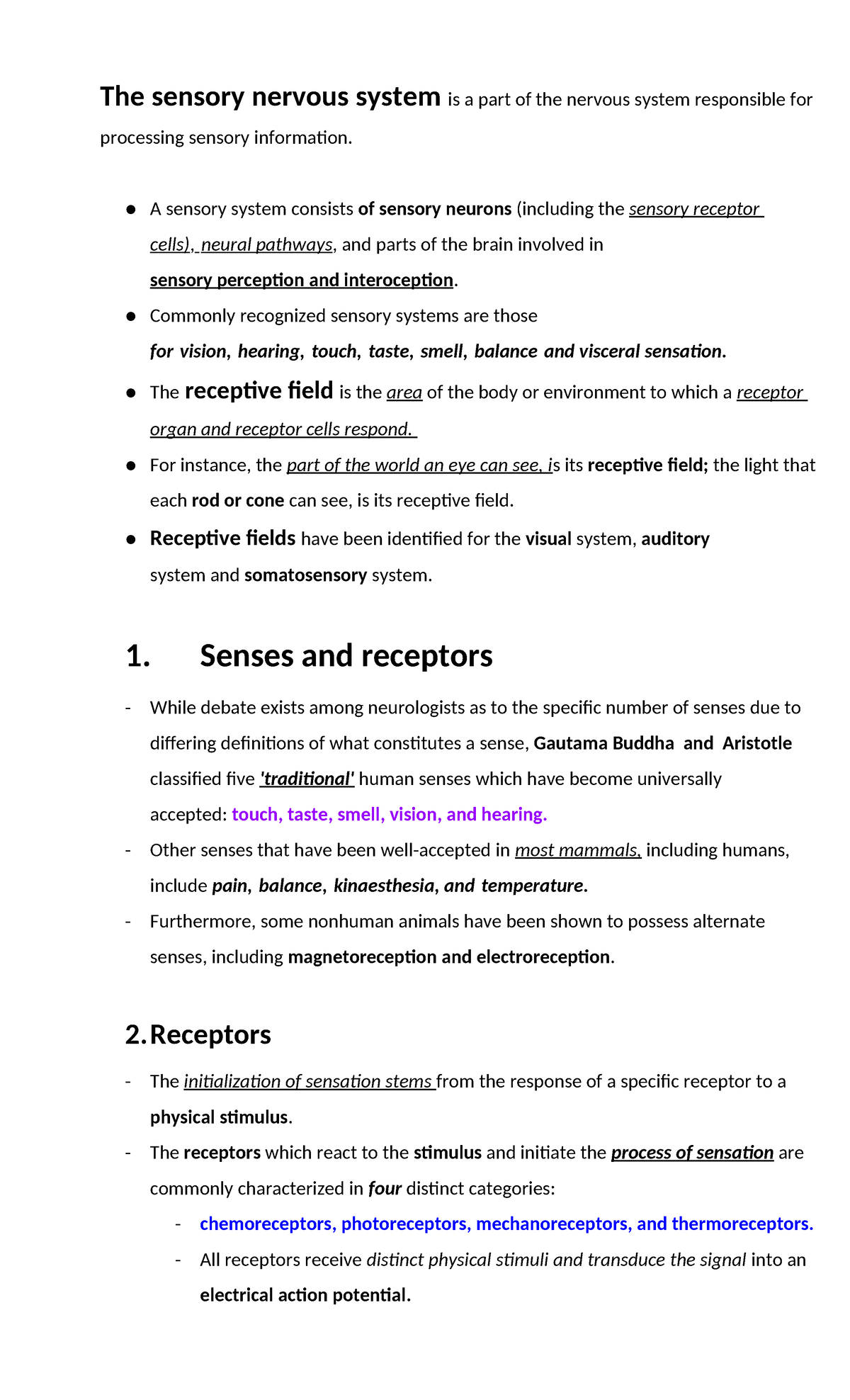 Sensory System Revalida - The sensory nervous system is a part of the ...