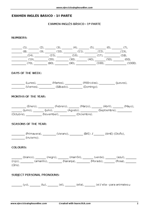INPV411 eClass 7C - Uso de Verbos Irregulares en Pasado - Studocu