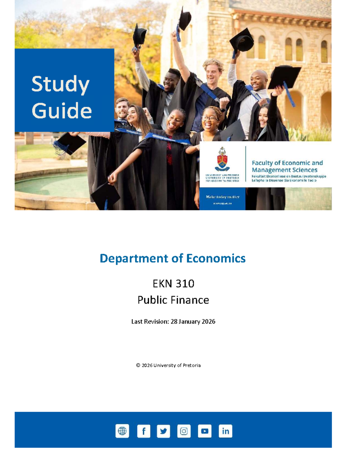 EKN310 Public Finance Study Guide - University of Pretoria 2026 - Studocu
