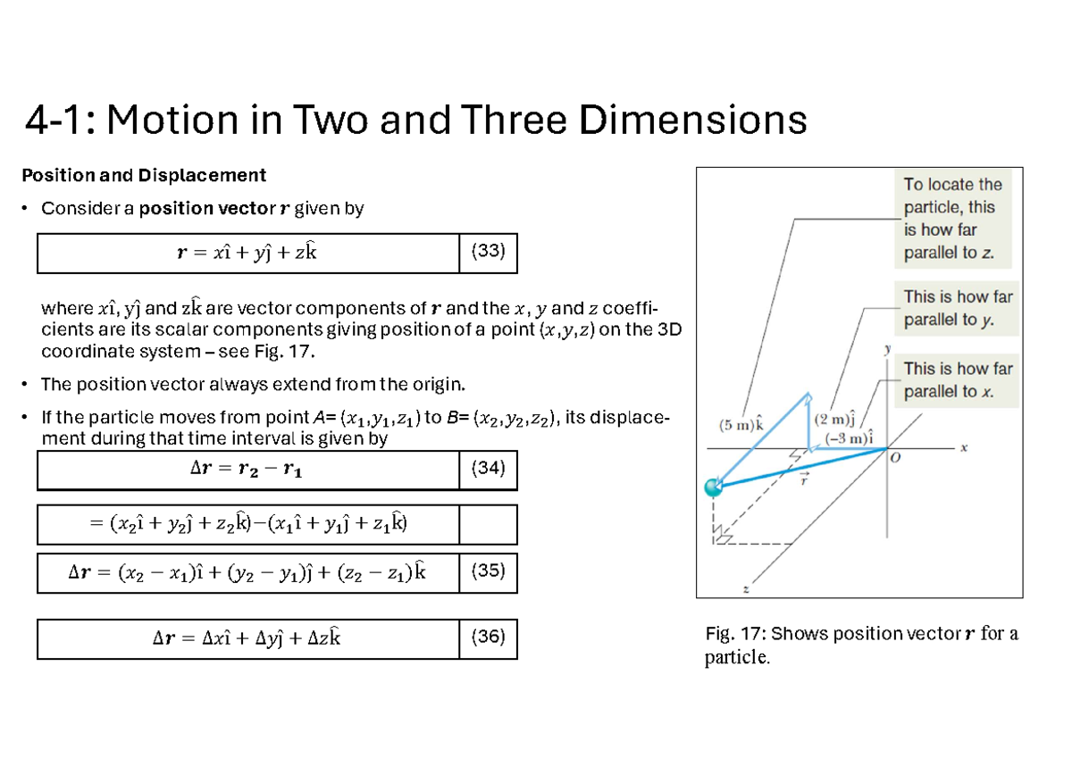 Chapter 4: Motion in Two and Three Dimensions - Lecture Notes - Studocu