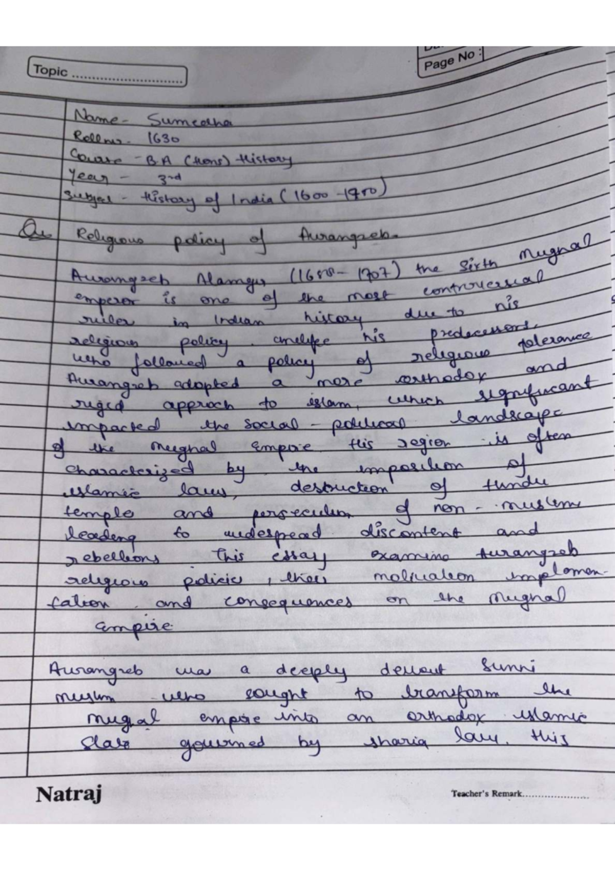 Sumedha 1630: Aurangzeb's Religious Policies in Mughal India (1600-1750 ...