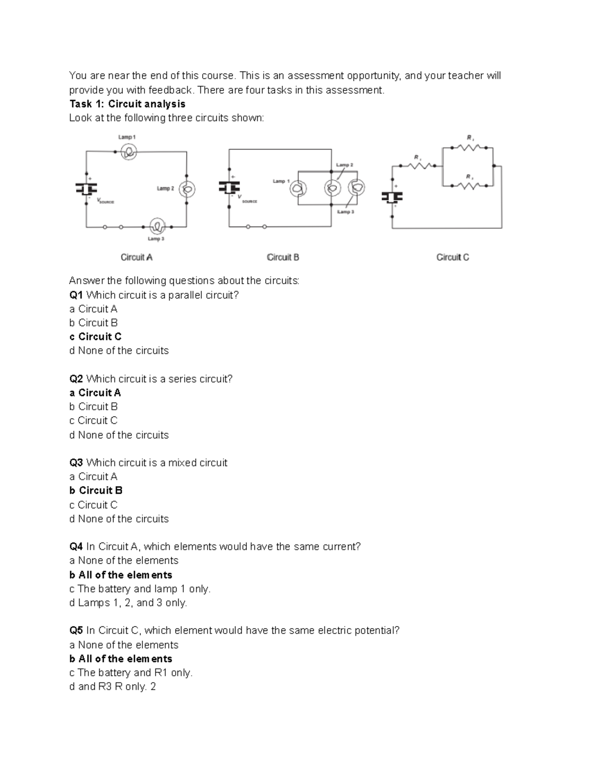 Unit 4 test - its a test i had - You are near the end of this course ...