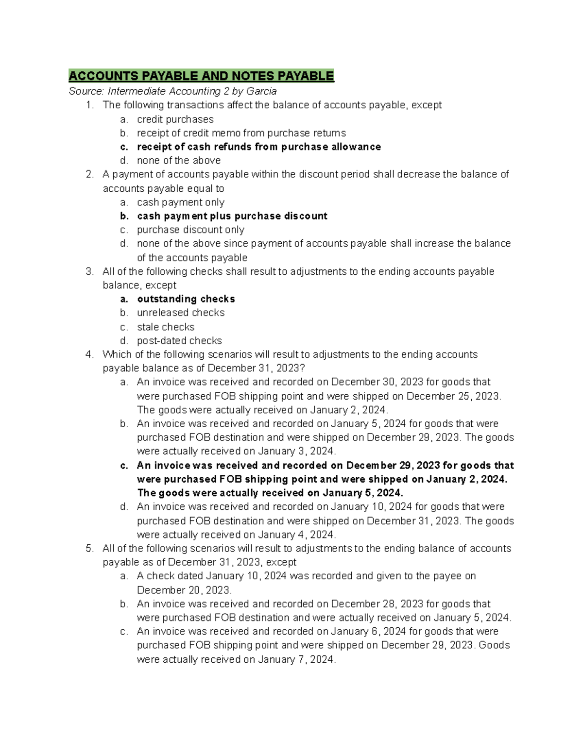 Accounts Payable & Notes Payable: Concepts & Adjustments (ACC 202 ...