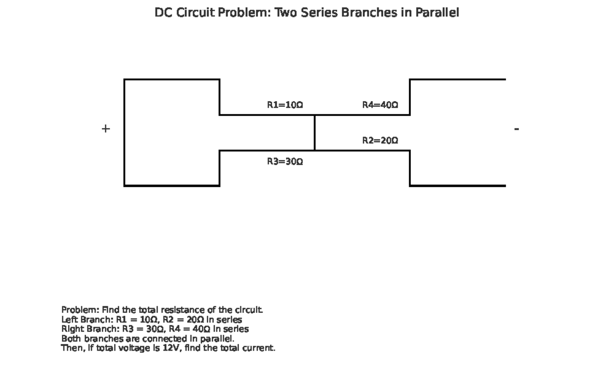DC Circuits Series Parallel Problems - Electrical Engineering - R1= R2= R3= R4= + - DC Circuit ...