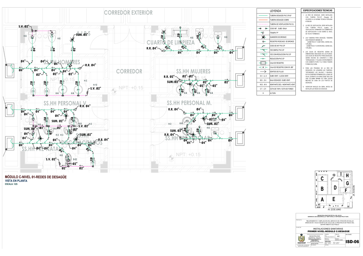 ISD-06 - Plano de Instalaciones Sanitarias para Desagüe en Vicco - Studocu