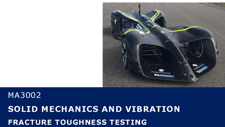 MA3002 Fracture Toughness Testing - Chapter 2 Notes - Studocu
