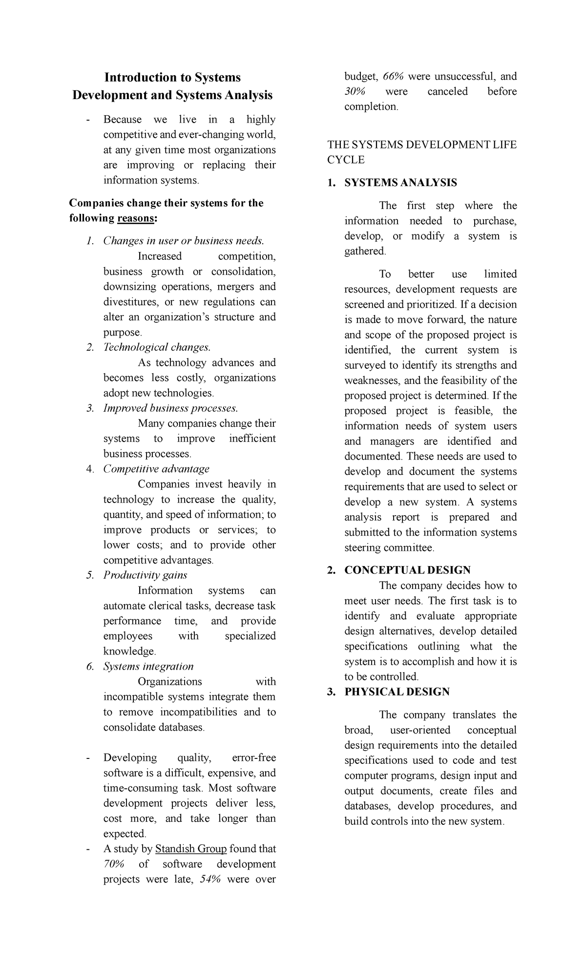 Reviewer-for-finals - reviewer - Introduction to Systems Development ...