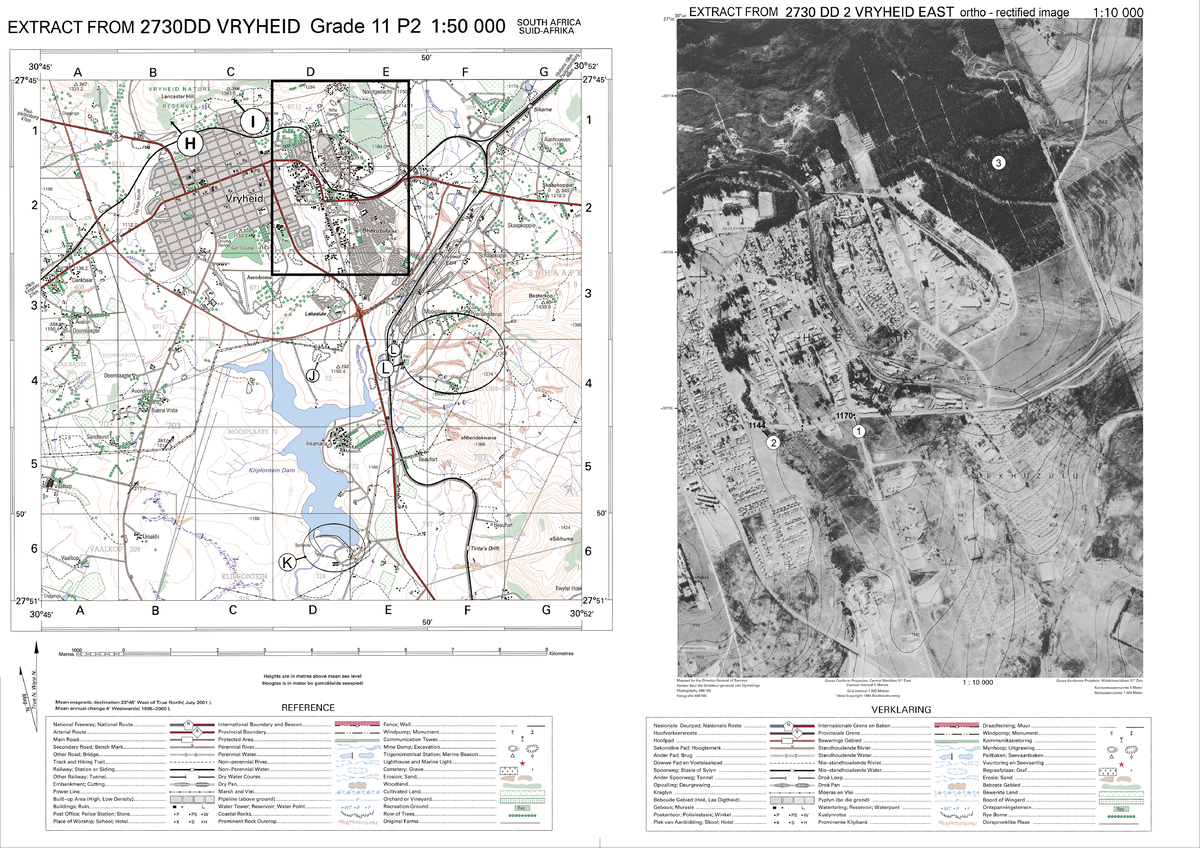Vryheid Map - Detailed Ortho Rectified Image Data for 2730 DD 2 - Studocu