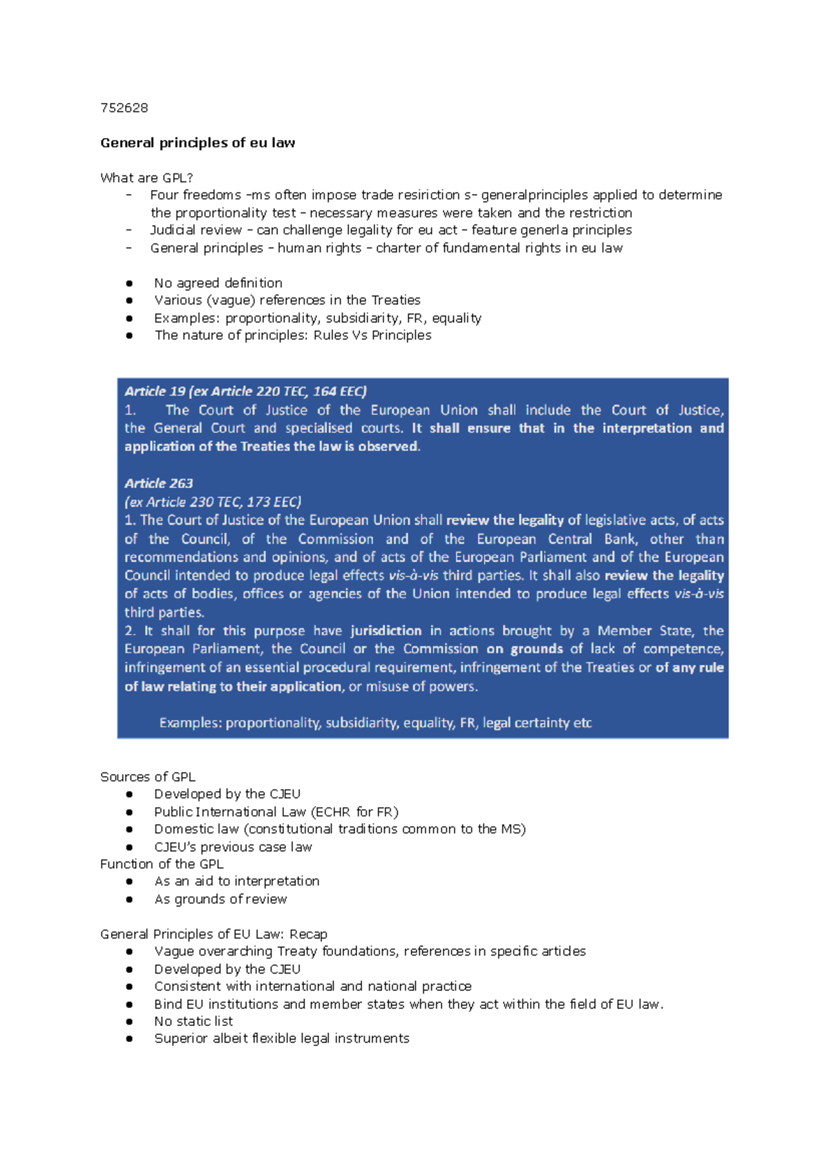 General principles of eu law - 752628 General principles of eu law What ...