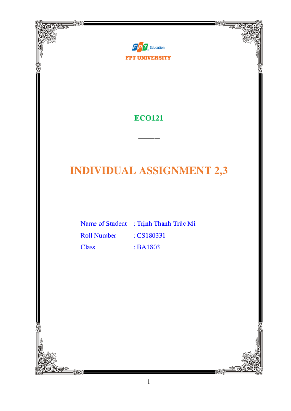 IA 2,3 ECO121 Analysis of Economic Factors in Closed/Open Economies ...