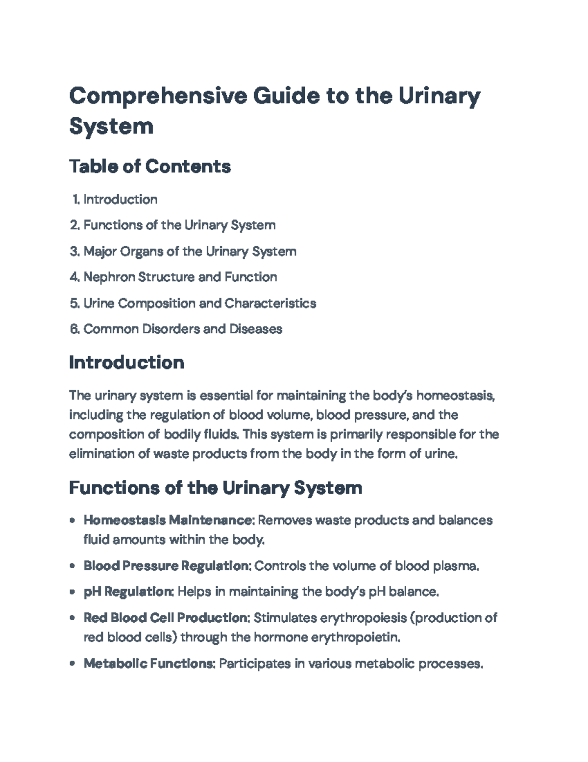 Comprehensive Overview of the Urinary System: Anatomy & Disorders ...