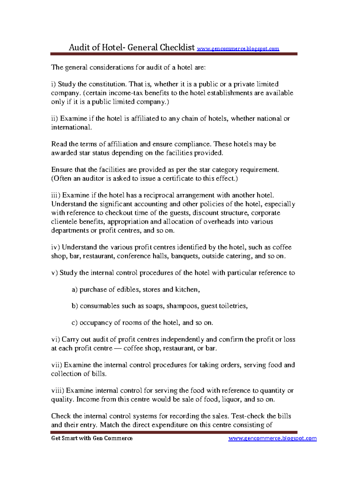 Hotel Audit Checklist: Comprehensive Guidelines for Effective ...