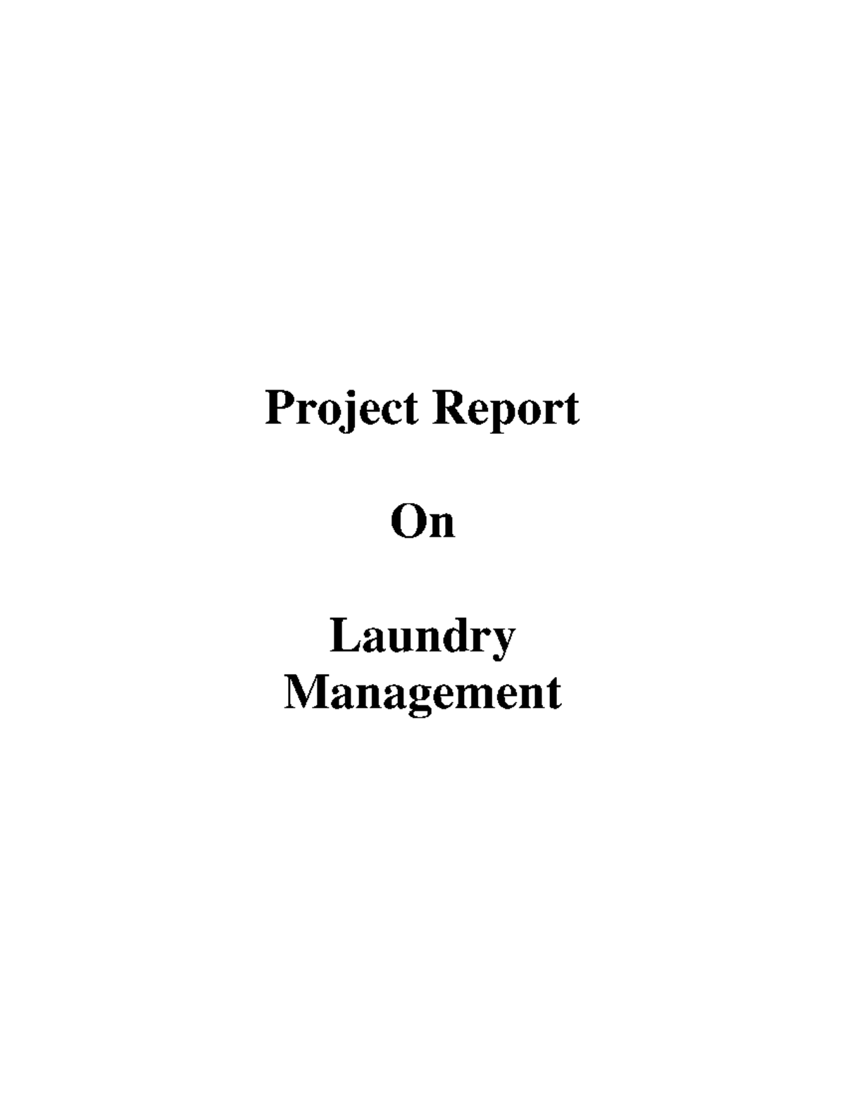 509250872 Laundry Management System Project Report Analysis - Studocu