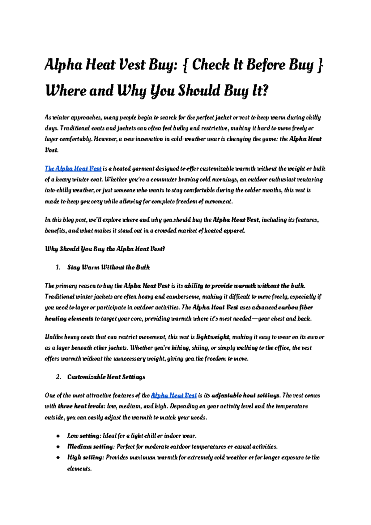 Alpha Heat Vest Buy { Check It Before Buy } Where and Why You Should ...