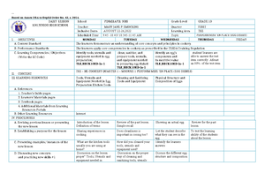 Esp 9 3rd quarter - Daily Lesson Plans (DLPs) Edukasyon sa Pagpapakatao ...