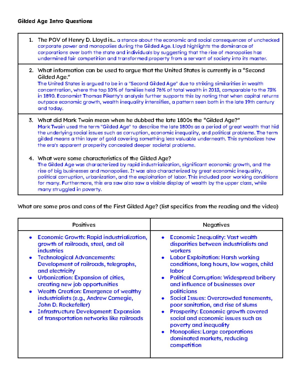 Gilded Age Intro Questions By Saleh Bani Mustafa - Gilded Age Intro ...