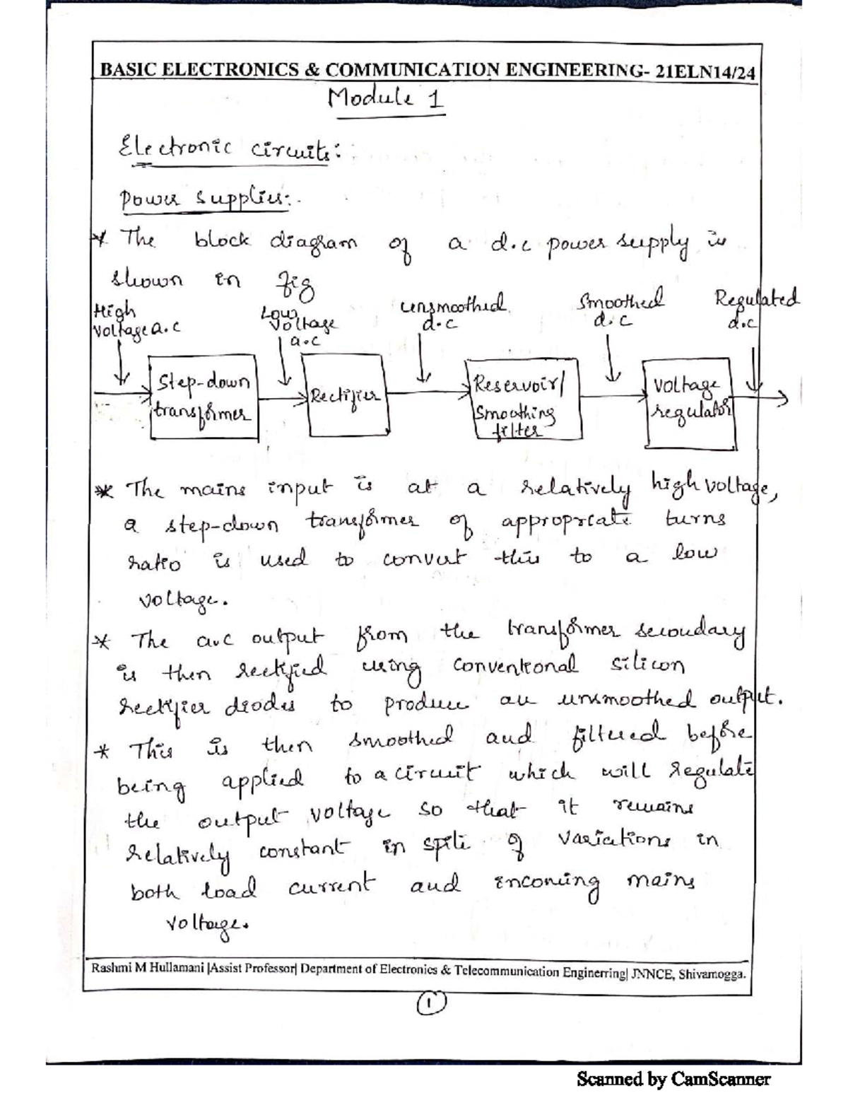 Module 1: Intro to Electronics & Communication - Studocu