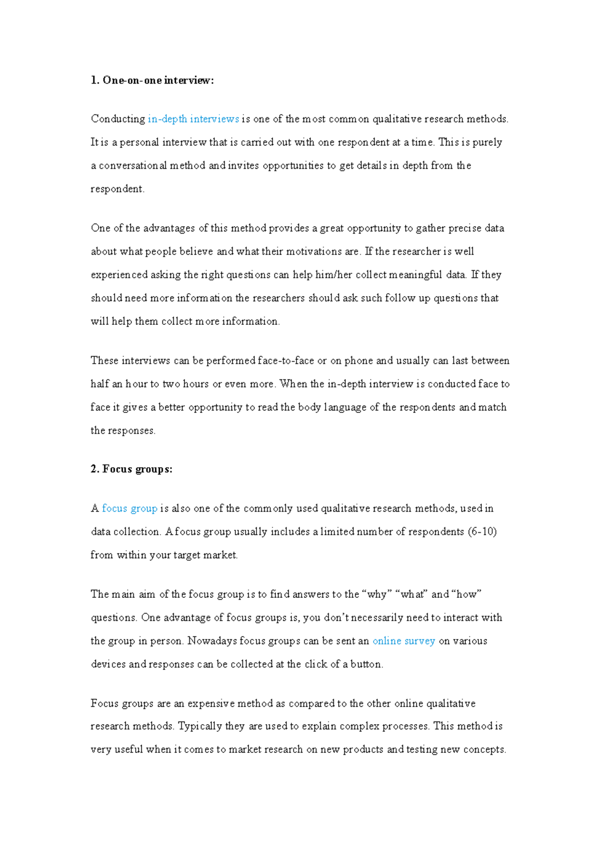 Qualitative Research Methods: Interviews, Focus Groups & Case Studies ...