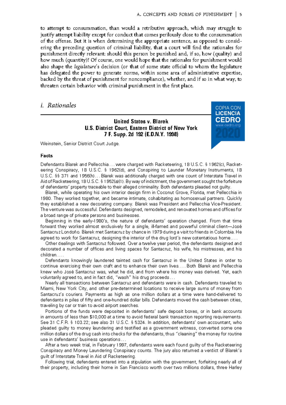 United States v. Blarek: Concepts of Punishment & Sentencing Analysis ...