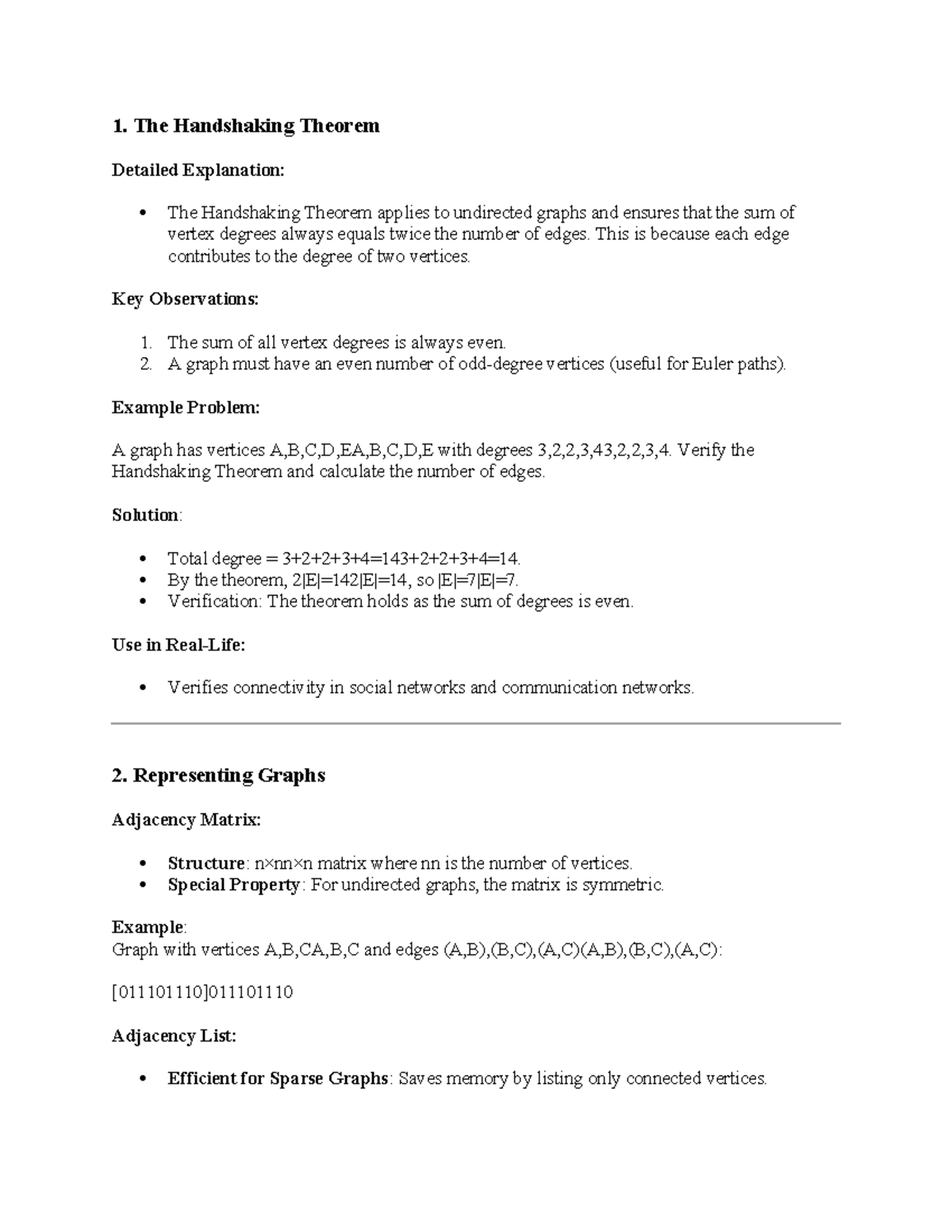 Unit - 4 DM - Discrete mathematics notes - 1. The Handshaking Theorem ...