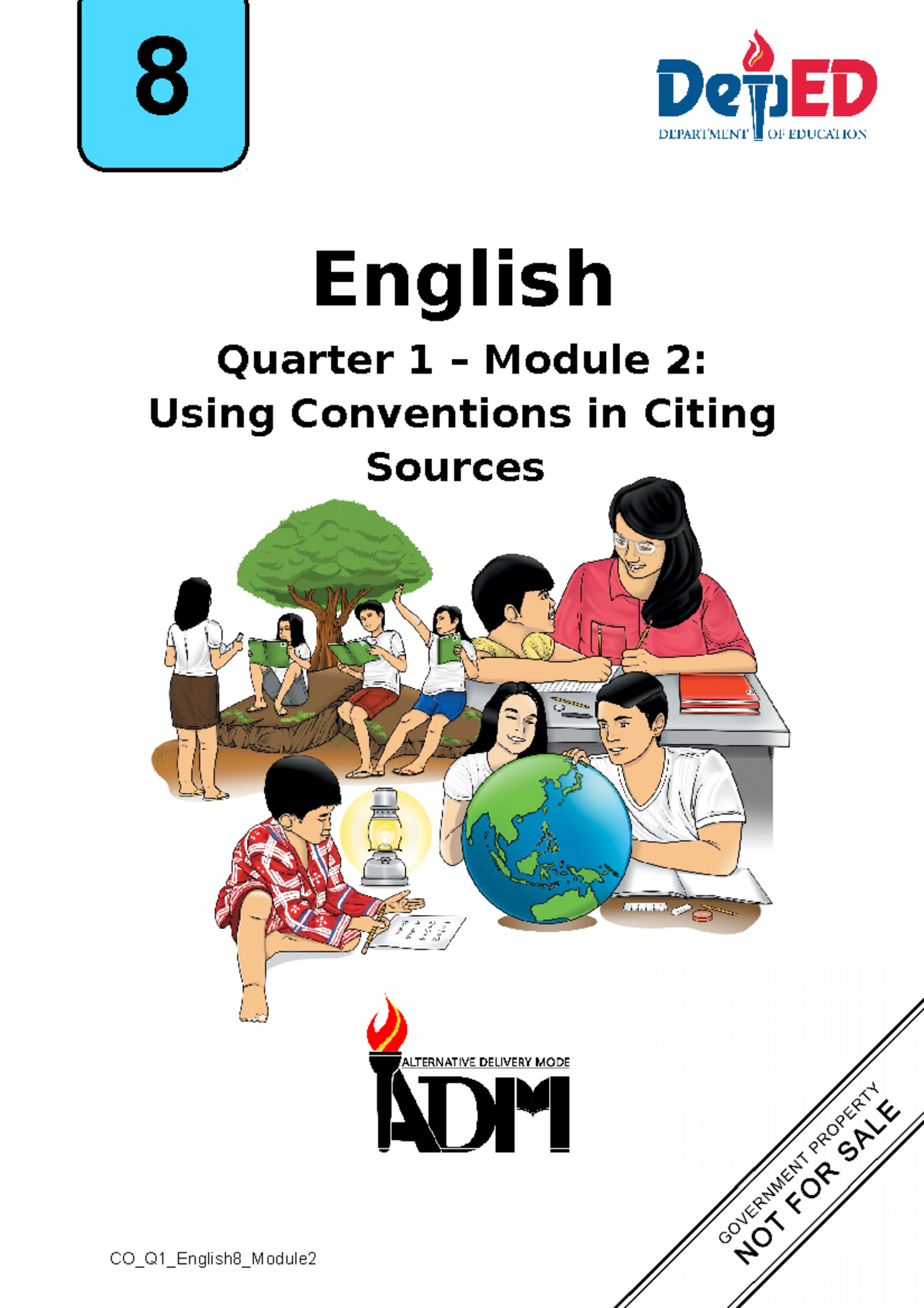 English 8 Q1 Mod2: Using Conventions in Citing Sources - A Guide - Studocu