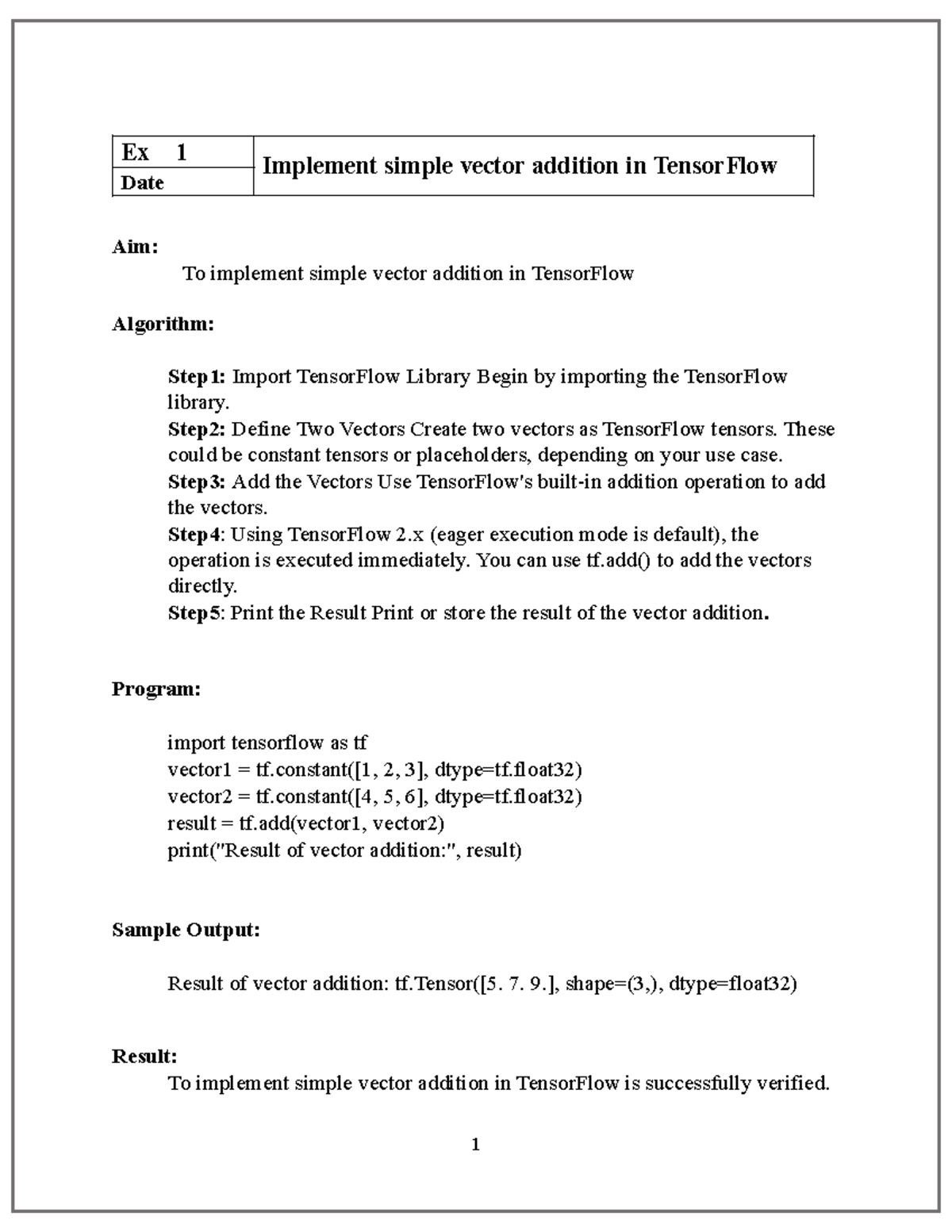 Neural Networks & Deep Learning: TensorFlow Implementations for CS101 - Studocu