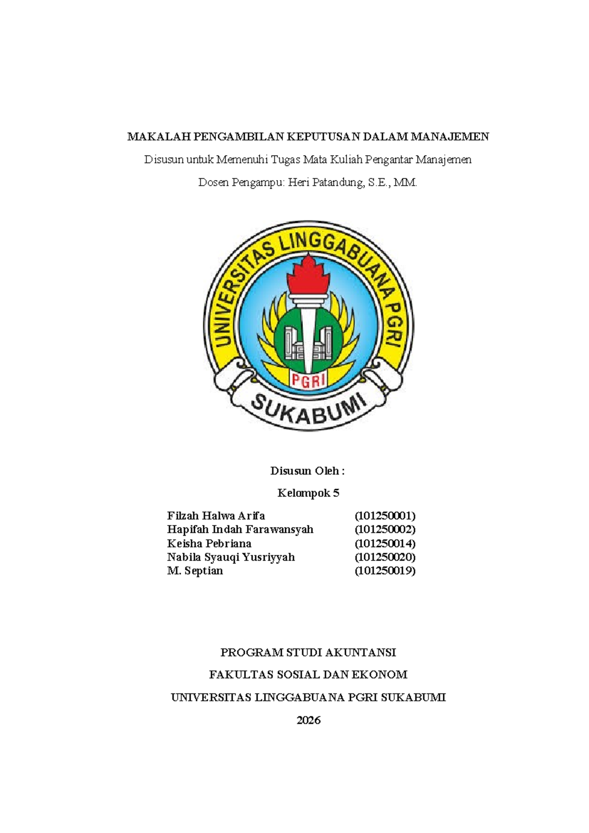 Makalah Pengantar Manajemen: Pengambilan Keputusan dalam Manajemen ...