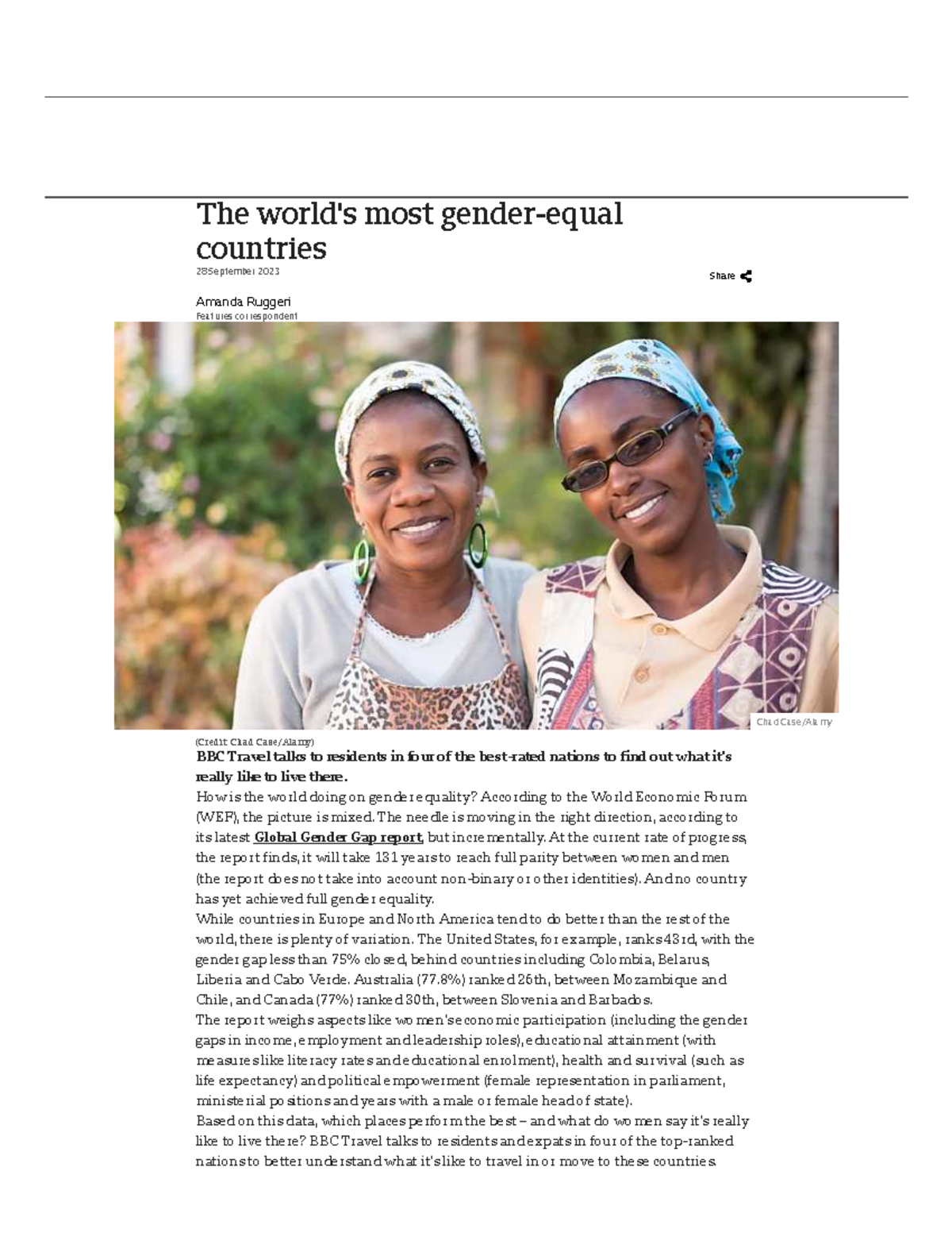 The Latest Trends in Gender Equality: Insights from Global Rankings ...