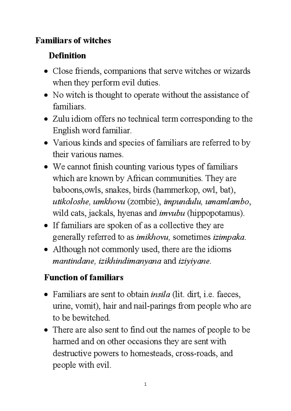 Familiars of Witches: Understanding Their Roles and Types - ZULM 203 ...