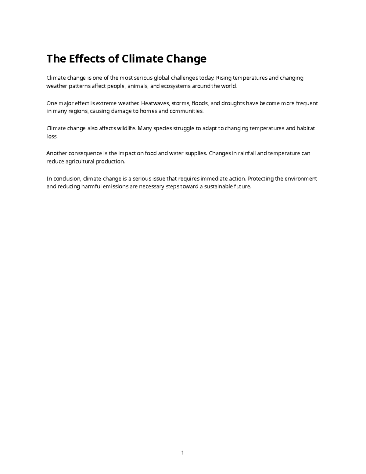 The Impact of Climate Change: A Global Challenge Analysis - Studocu