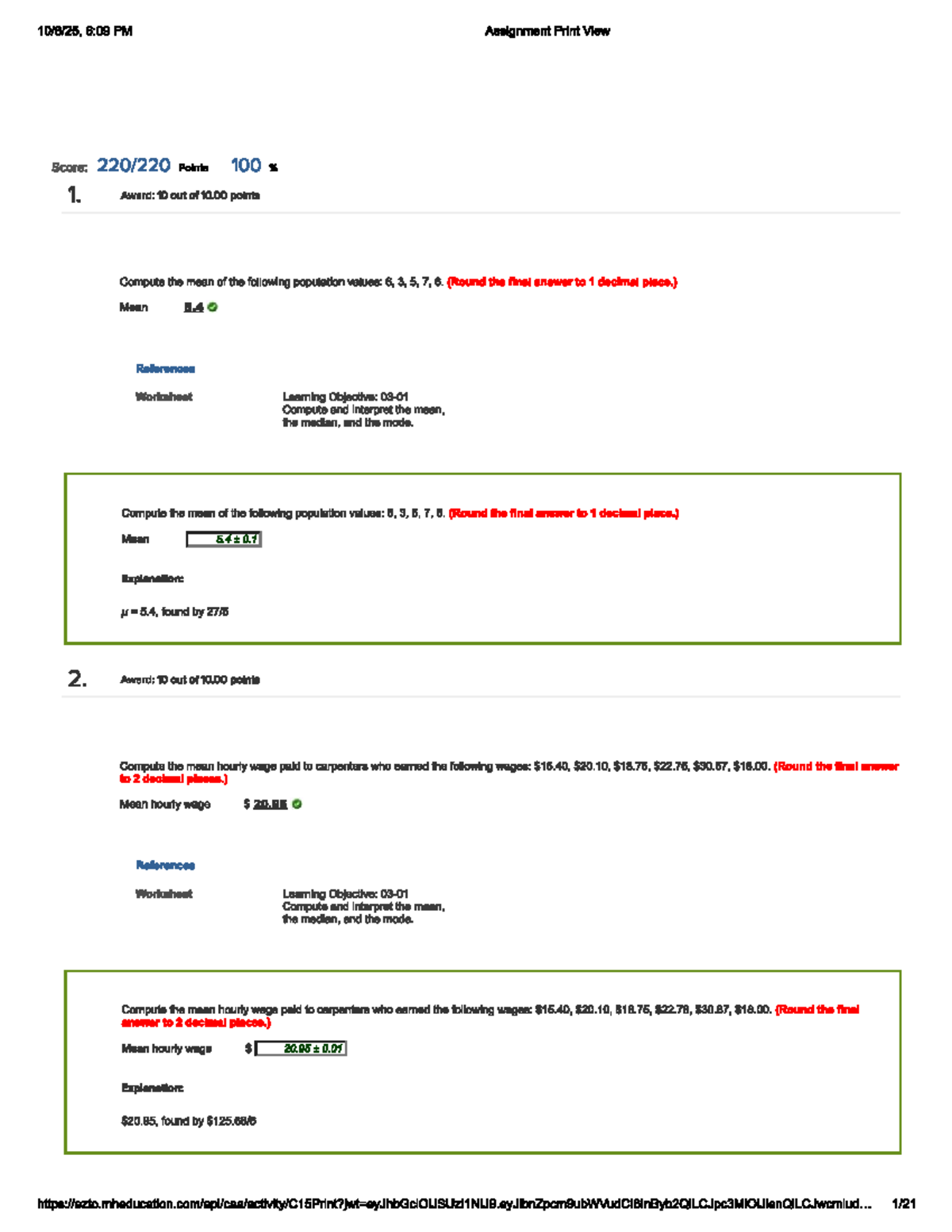 3 - Practice Assignment - Chapter 3: Measures of Central Tendency - Studocu