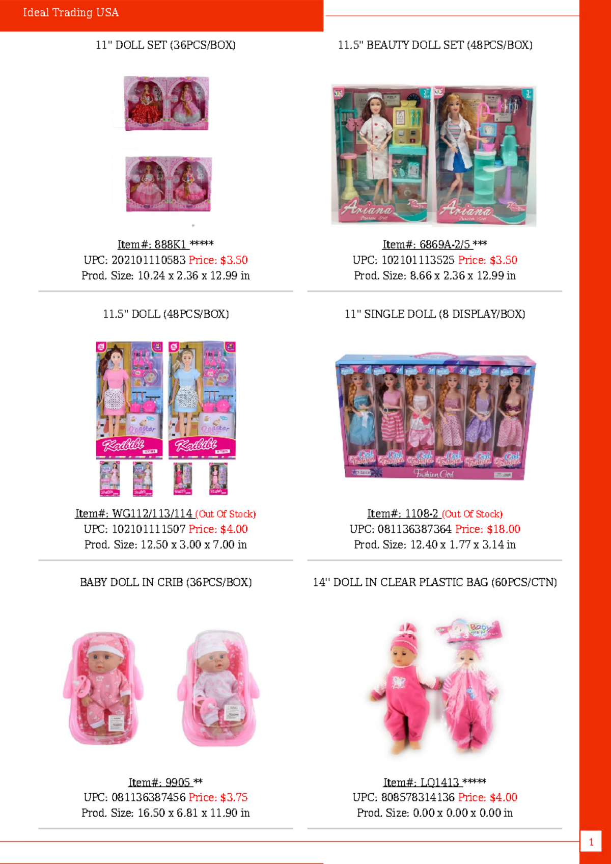 Doll Catalog - Detailed Inventory of Doll Sets and Accessories - Studocu