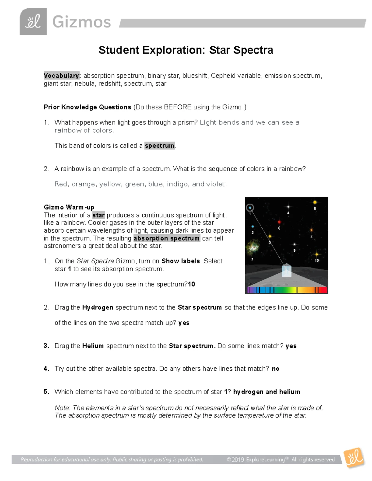 Mineral Identification SE - Student Exploration: Mineral Identification ...
