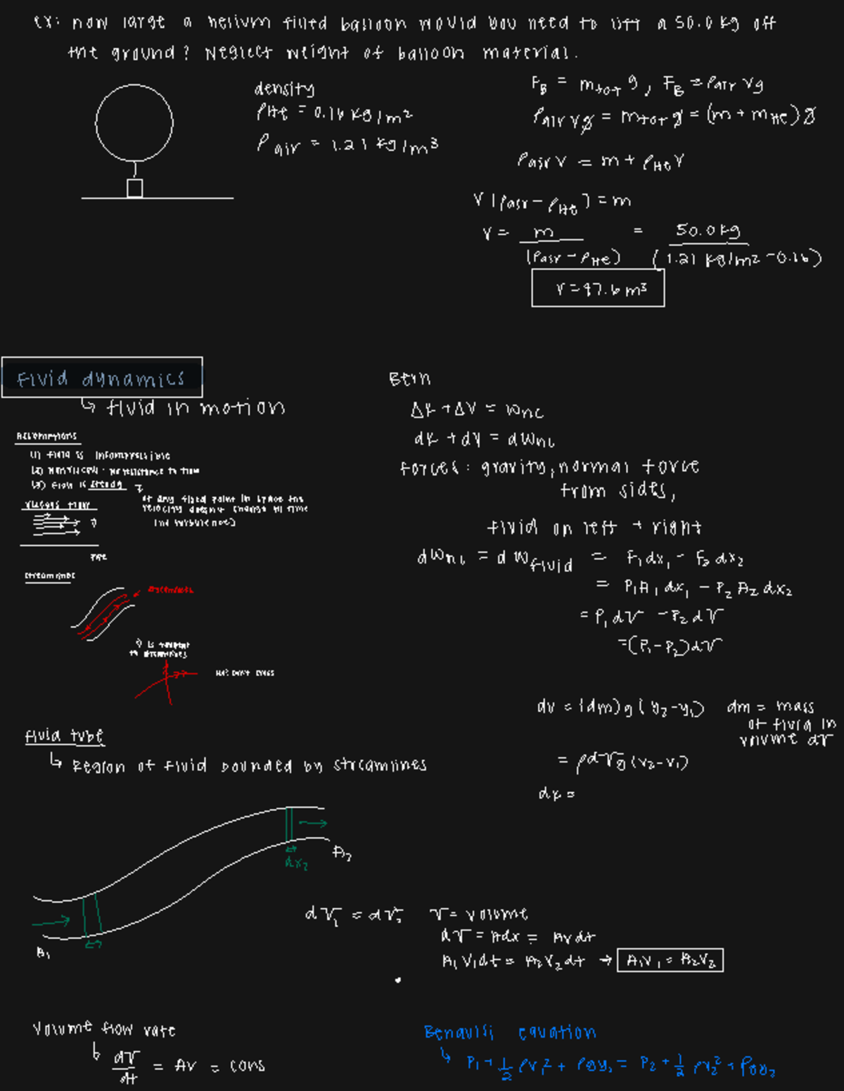 Fluids - Lecture Notes on Bernoulli's Principle and Dynamics - Studocu