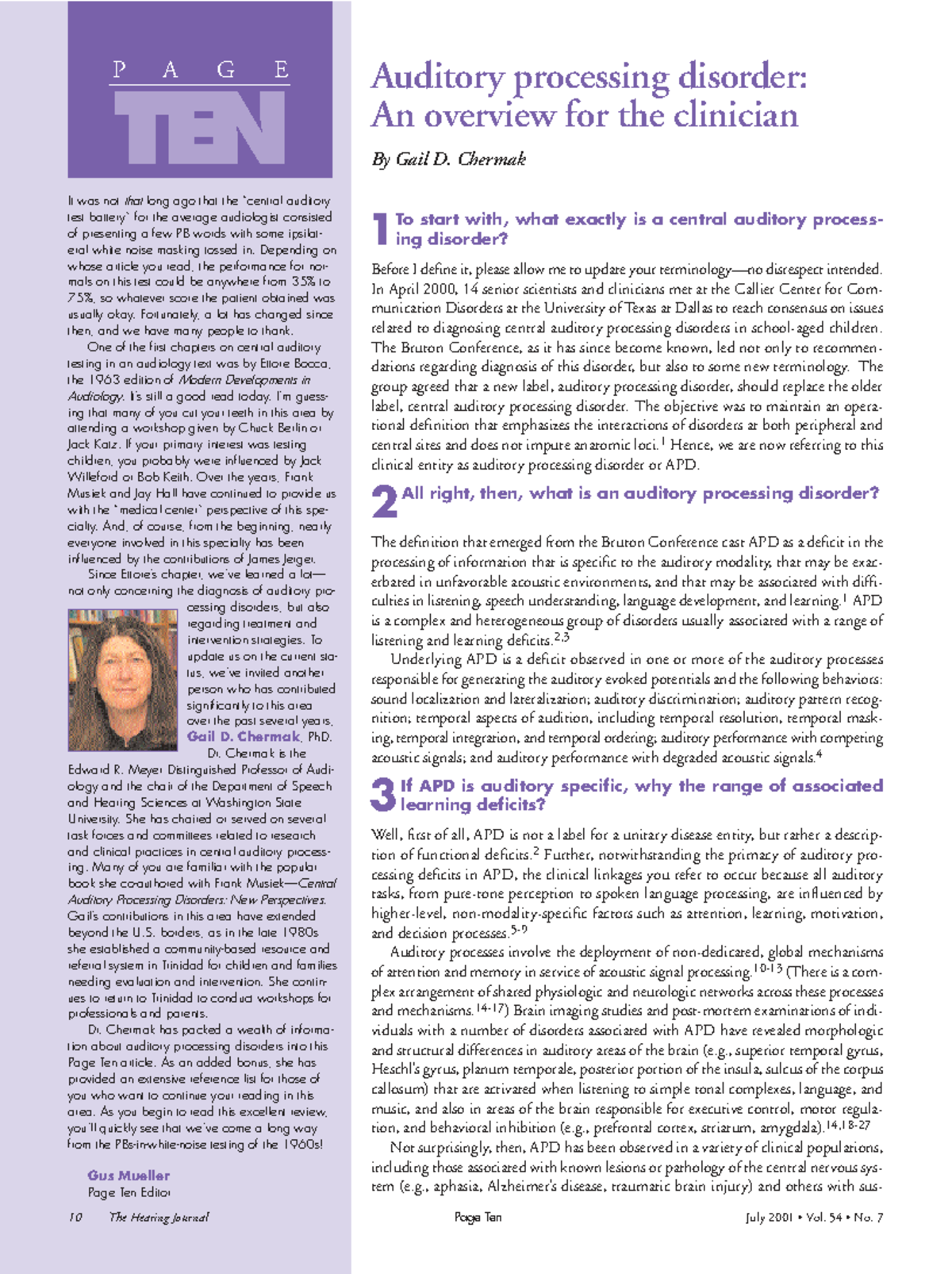 Auditory Processing Disorder: Insights and Updates for Clinicians ...