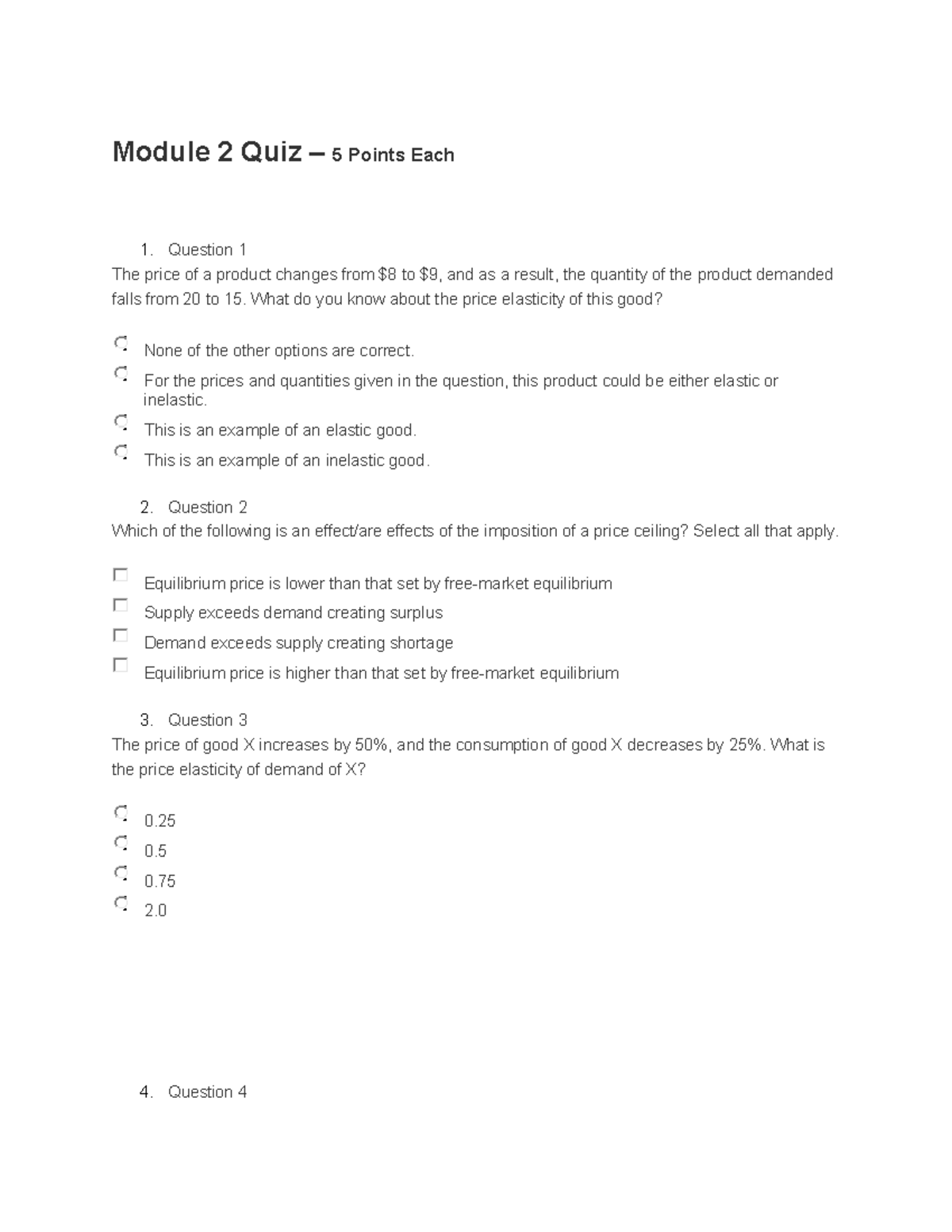 Managerial Economics Module-2 Quiz - Key Concepts & Questions - Studocu