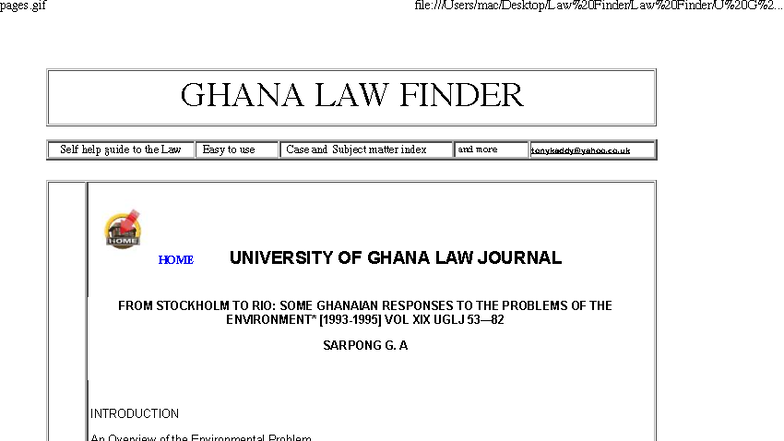 From Stockholm to Rio: Ghana's Environmental Law Responses (LAW 1 ...