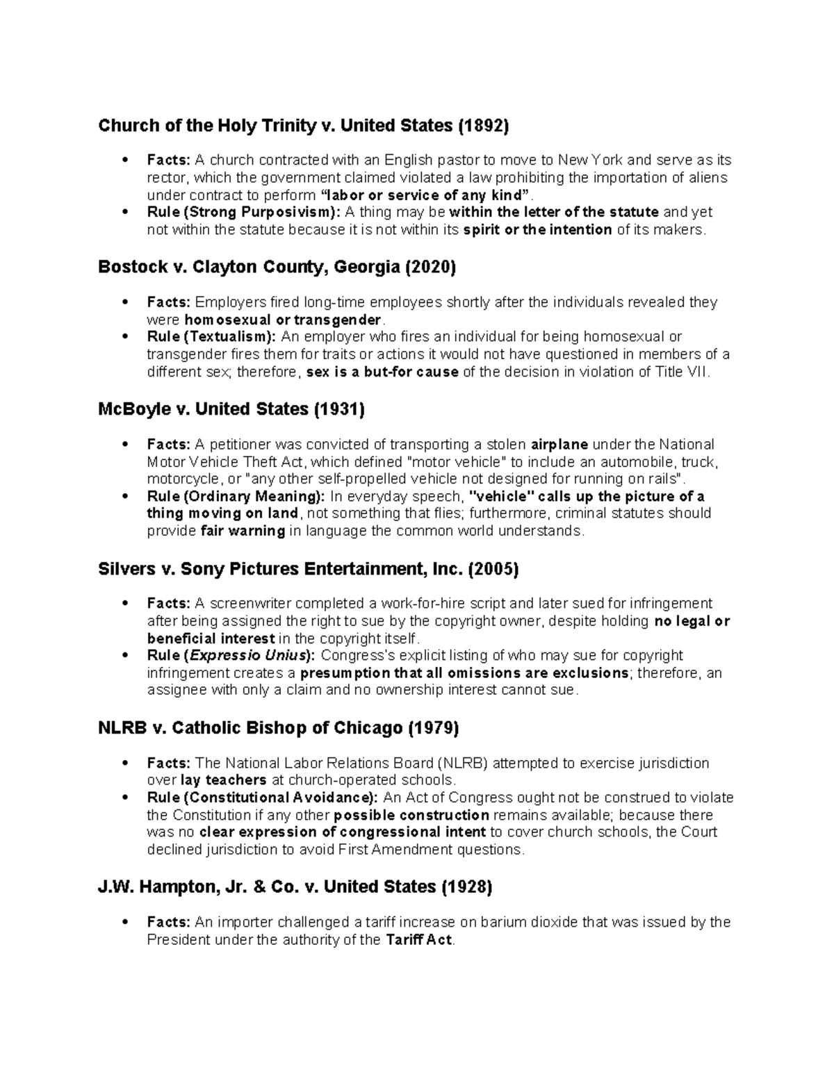 Administrative Law Overview: Key Cases and Principles (PI Outline ...