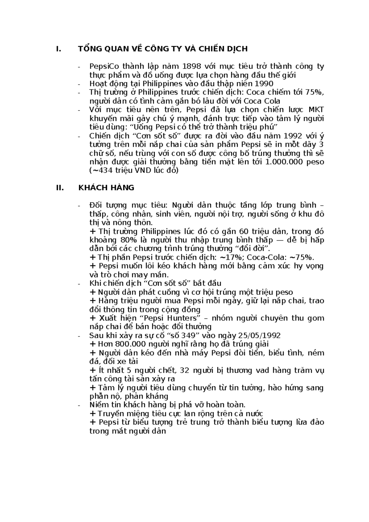 Phân Tích Chi Tiết Môi Trường Vi Mô: Chiến Dịch PepsiCo Tại Philippines ...