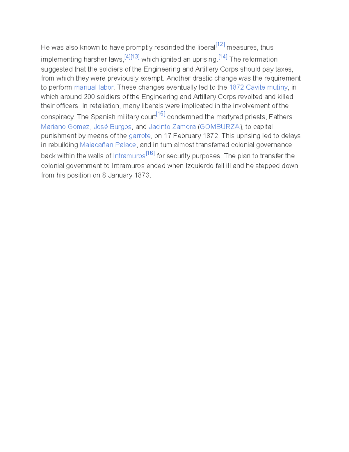 Cavite Mutiny Overview: Causes and Consequences (HIST 101) - Studocu