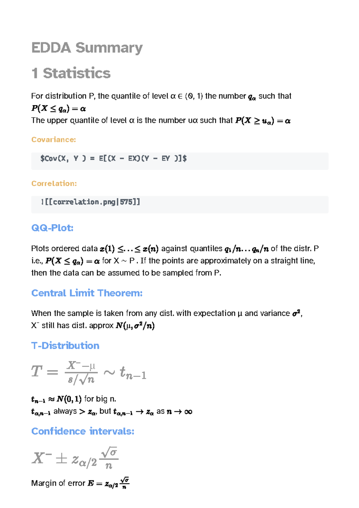 EDDA 1 Statistics & 2 Bootstrap Methods Mega Summary Guide - Studeersnel