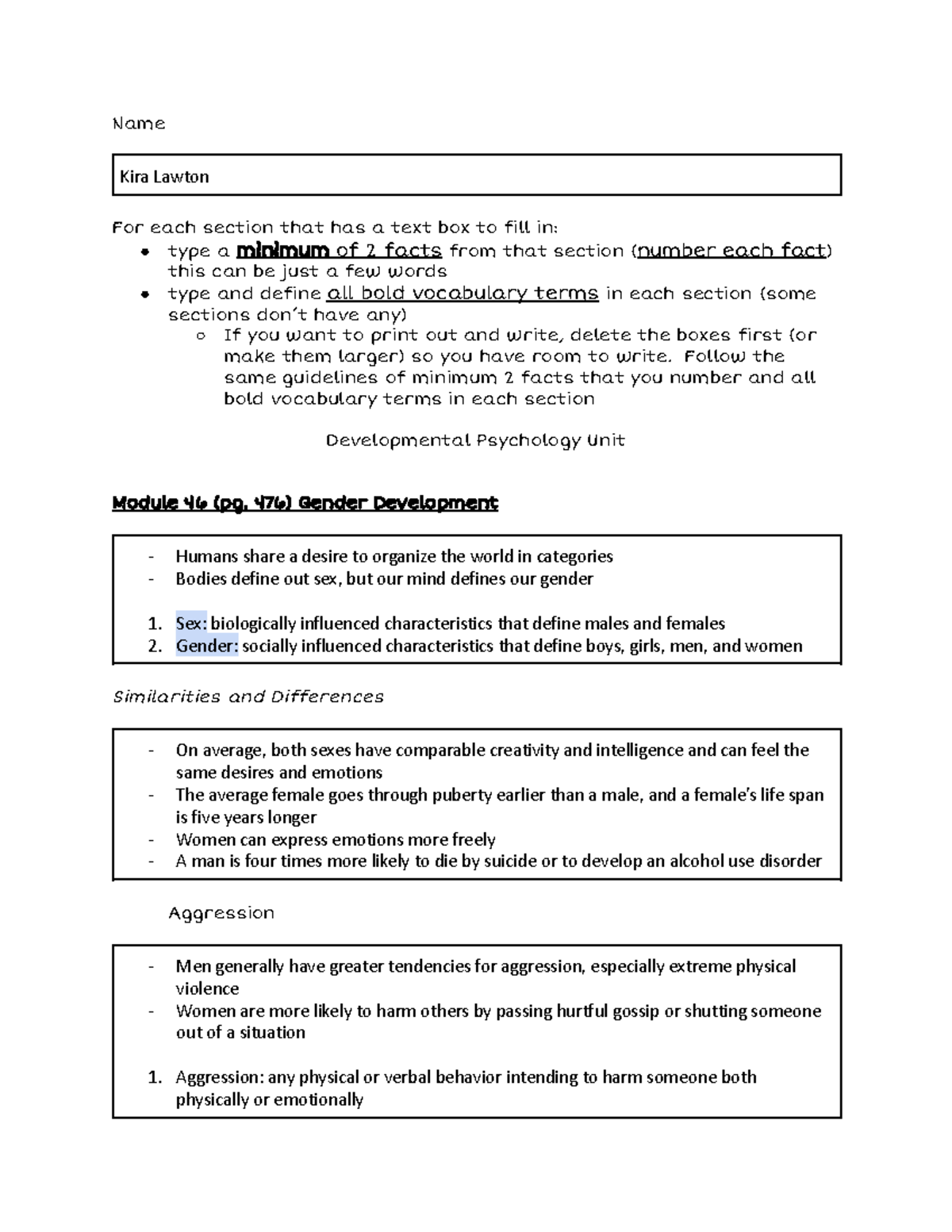 Developmental Psychology Unit 46: Gender Development Insights and ...
