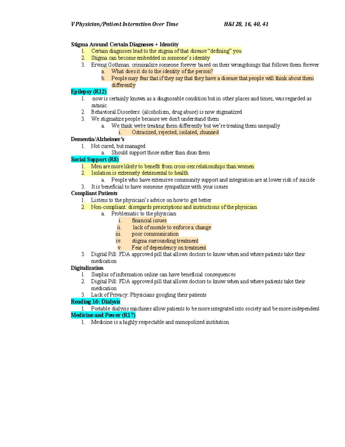 09 24 2019 - Lecture Notes 2: Physician/Patient Interaction & Stigma ...