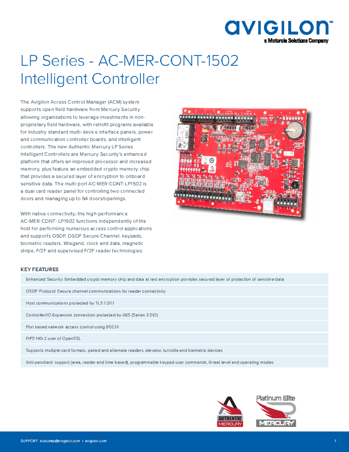 AC-MER-CONT-LP1502 Technical Overview: Intelligent Controller Features ...
