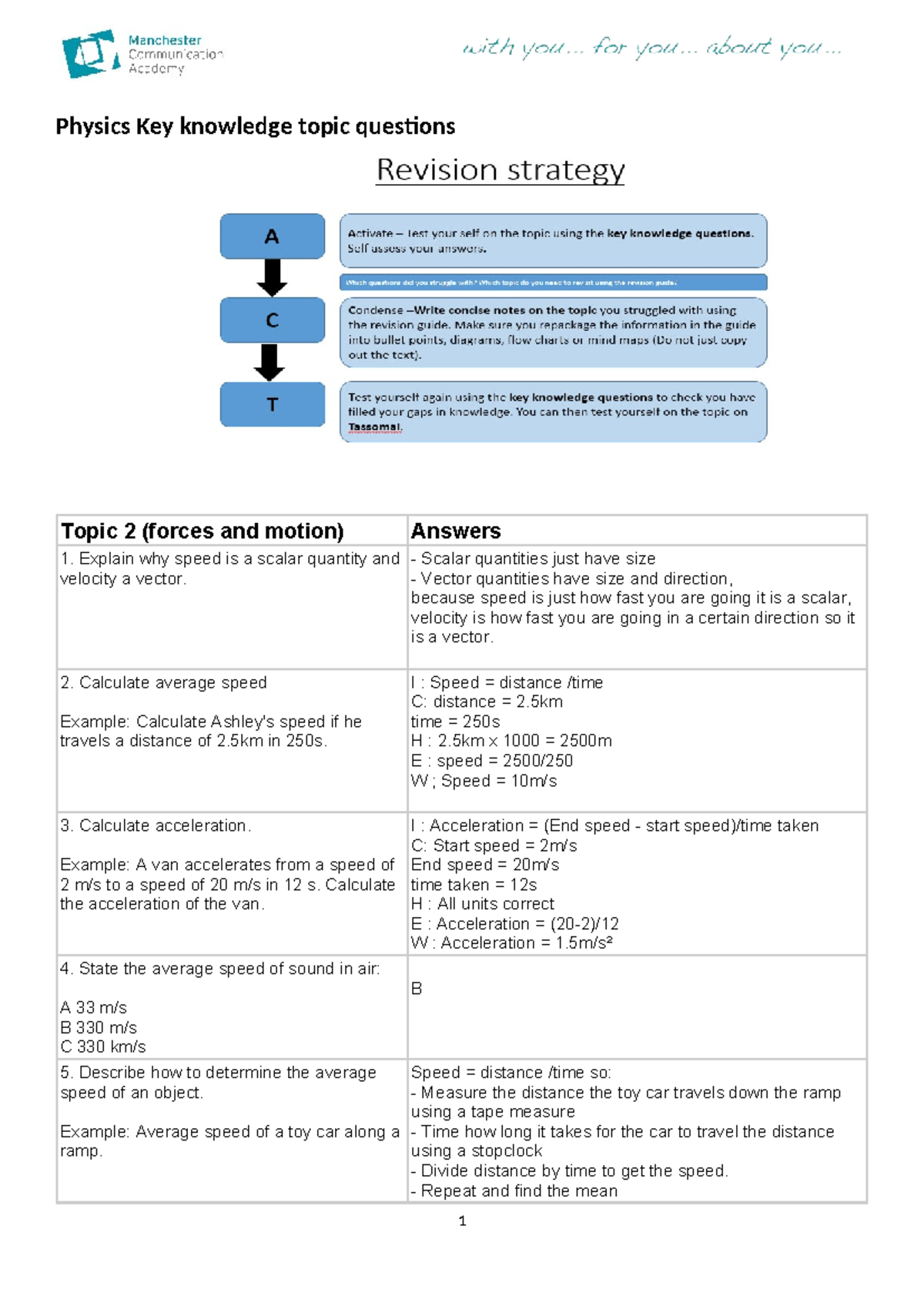 Key Questions for Physics (Topic 2-10) - Study Guide - Studocu