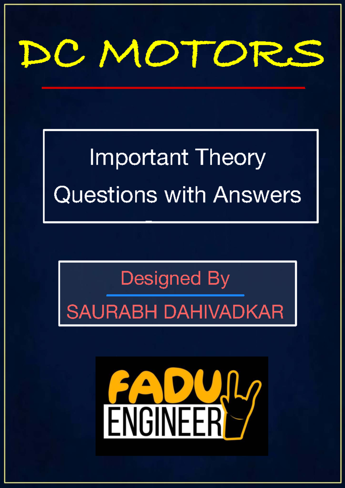 DC Motors Theory: Important Questions & Answers by Saurabh Dahivadkar ...